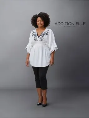 Addition Elle | Tops | Addition Elle Lovel Embroidered Boho Tunic ...